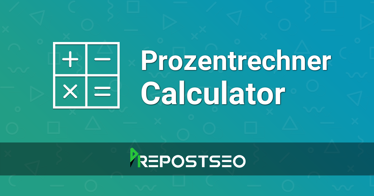 Prozentrechner - Prozentrechnung Online
